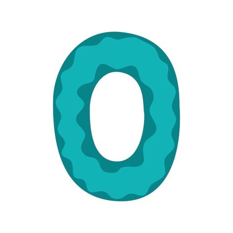 Premium Vector The Number Zero Is Made In The Cute Form 0 Isolated