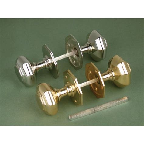 Octagonal Door Knobs In Polished Brass From Cheshire Hardware Door