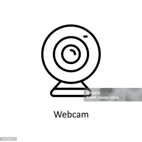 웹캠 벡터 개요 아이콘 디자인 그림입니다 흰색 배경에 클라우드 컴퓨팅 기호 Eps 10 파일 0명에 대한 스톡 벡터 아트 및 기타 이미지 Istock