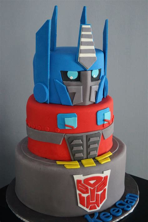 Optimus Prime Cake Ideas Classic Birthday Cake
