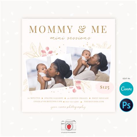 Mommy And Me Mini Sessions Template Strawberry Kit