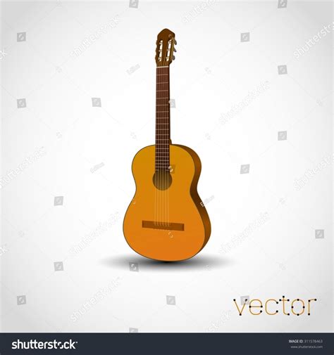 Acoustic Classic Guitar Vector Illustration Stock Vector Royalty Free