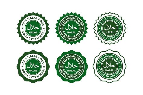 Premium Vector Set Of Halal Food Products Labels Badges And Logo Design