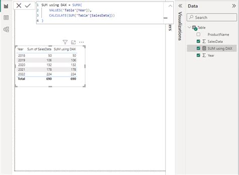 Solved Sum Using Dax For Each Year Microsoft Fabric Community