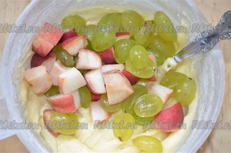 Кекс с фруктами Фруктовый микс 6 фото в рецепте