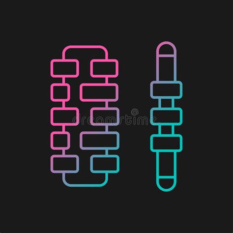 Massage Roller Sticks Gradient Vector Icon For Dark Theme Stock Vector