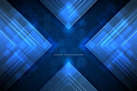 Abstract Technology Geometric Overlapping Hi Vector Image