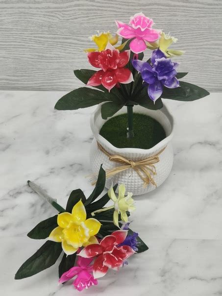 Цена оптом 15руб упак 100шт 1500руб Искусственные цветы пластик Для мужчин и для женщин