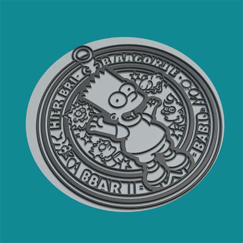 3d File Bart Simpson Print Model Bart Simpson Medallion Bart Simpson Wall Decor 🎨 ・template To