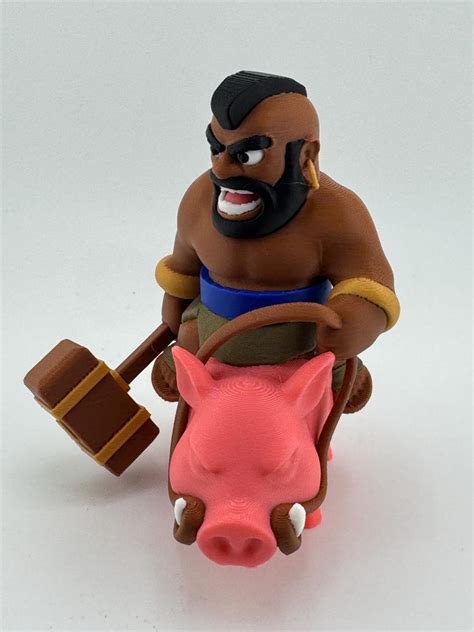 Clash Royale Inspired Hog Rider 38 Inches Tall Multicolor Figure Etsy