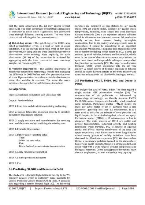 Air Pollution Prediction Via Differential Evolution Strategies With Random Forest Method Pdf