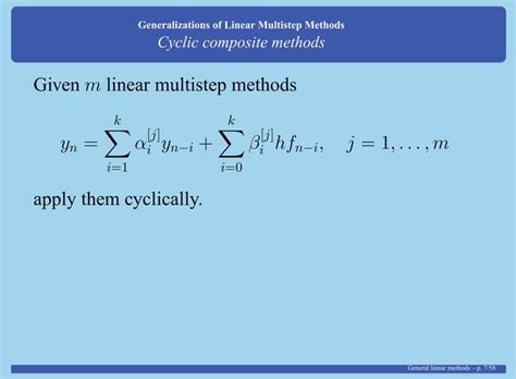 General Linear Methods Ppt