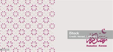 라마단 카림에 대한 아랍어 서예와 아라베스크 디자인 인사말 카드 밝은 배경에 고립 모자이크의 이슬람 장식 세부 사항 0명에 대한 스톡 벡터 아트 및 기타 이미지 Istock