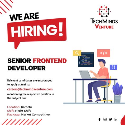 Tech Minds Venture On Linkedin Frontenddevelopers Hiringalerts Careers Developer