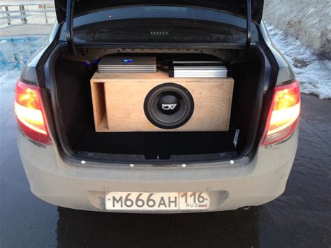 Усилитель ground zero GZTA 2255X 🔊 — Lada Гранта (1G), 1,6 л, 2013 года ...