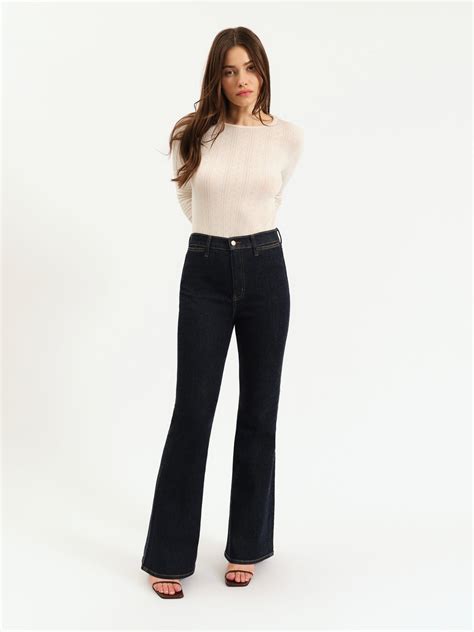 Sunset Flare High Rise Leg In Rinse Daze Denim
