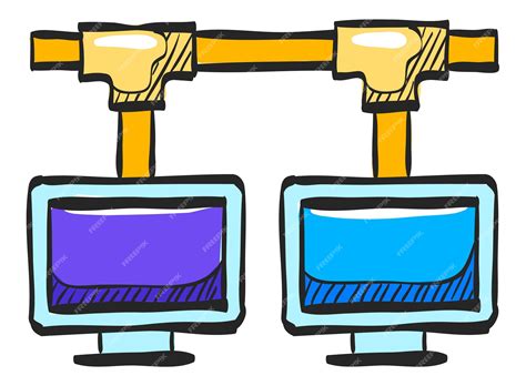 Premium Vector Local Area Network Icon In Hand Drawn Color Vector