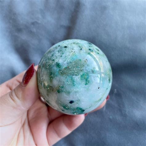 Chrysocolla In Quartz Sphere Healing Crystal Home Decor Etsy