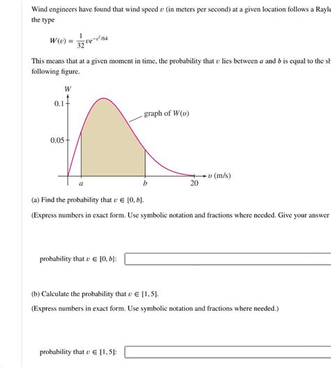 Solved Wind Engineers Have Found That Wind Speed V In Chegg