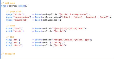 On Page Seo Adjust Page Parameters For Seo Purposes Php Classes