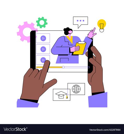 Recorded Classes Abstract Concept Royalty Free Vector Image