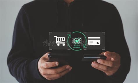 Online Shopping Digital Money Transfer Banking And E Commerce Concept