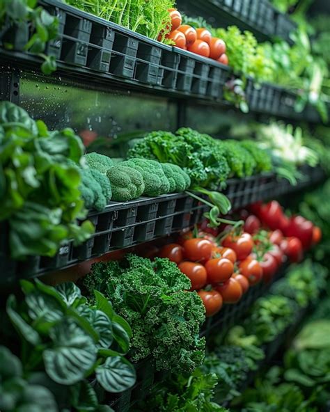 A Hydroponic System Growing Various Background Premium Ai Generated Image