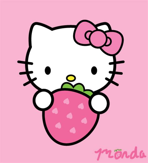 We Heart It How To Draw Hello Kitty Holding A Strawberry Hello Kitty