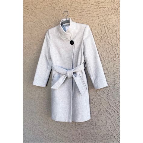 Mango Jackets And Coats Mango Manteco Italian Wool Blend Grey Beige