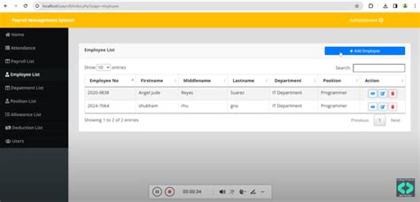 Employee Payroll Management System Project In Php And Mysql