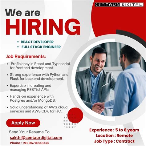 elvis vijay on linkedin centaurdigital hiring reactdeveloper reactpython opentowork