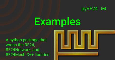 Examples PyRF24 Library