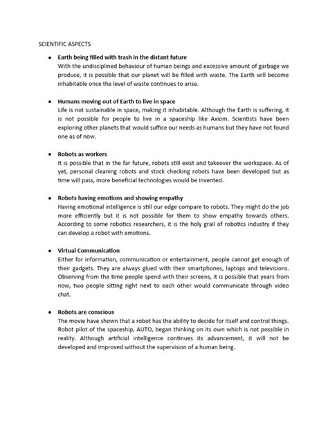 Wall E Pdf Robot Robotics