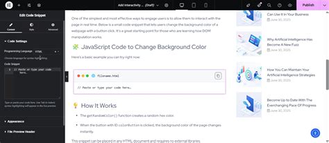 How To Display Code Snippet In Wordpress Using Essential Addons Essential Addons For Elementor