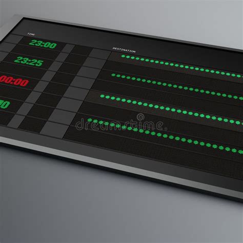 Electronic Timetable Stock Illustration Illustration Of Airport 39887895