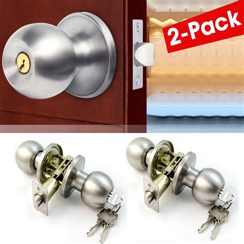 12 Pack Privacy Door Knobs Stainless Steel Interior Passage Door Lock