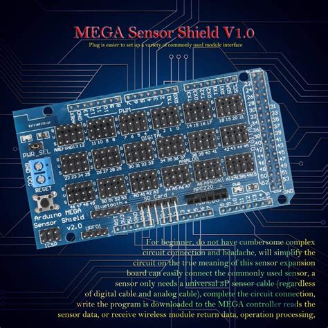 Mega Sensor Shield V10 Sensor Expansion Board Satistronics
