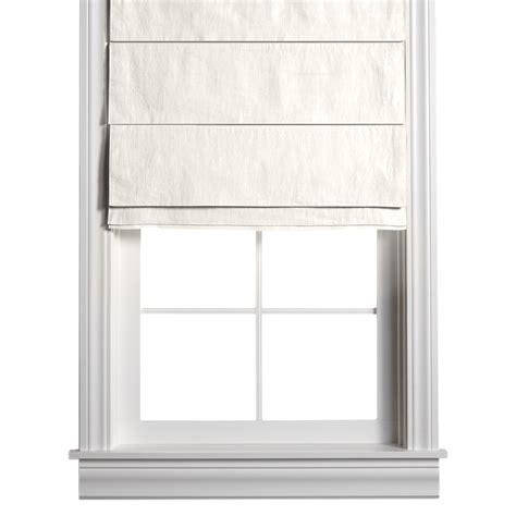 Barn And Willow Belgian Flax Linen Pleated Roman Shade Off White