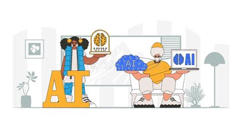 D O De Tai De Chico Y Chica Din Mico En La Forma Moderna Ilustrado En Estilo Vectorial