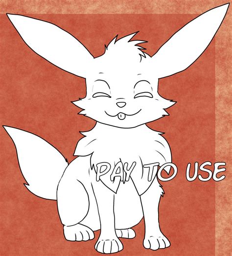 Eevee Blep Lineart By Mr Scarlet Nokitsune On Deviantart