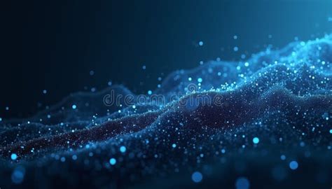 Abstract Wave Pattern With Gradient Colors Dynamic Digital Art Of Blue To Red Particles Stock
