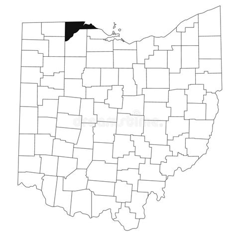 Map Of Lucas County In Ohio State On White Background Single County Map Highlighted By Black