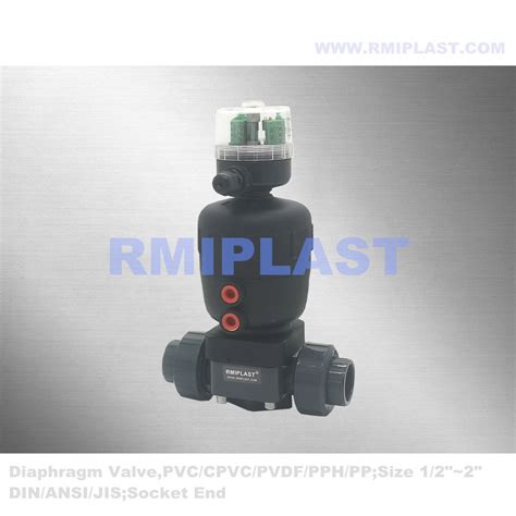 Cpvc Pneumatic Diaphragm Valve Double Single Acting Spring Return