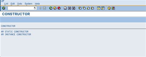 SAP TECH Global Class Creation Of Constructor