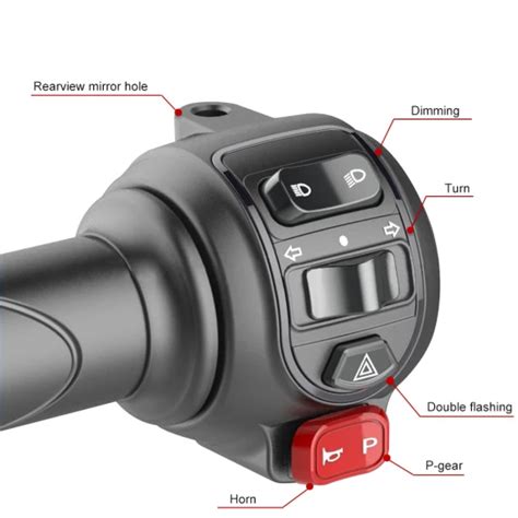 Electric Motor Bike Motorcycle Multi Function Push Button Combination