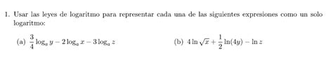 Solved Use Logarithm Laws To Present Each Of The Following Chegg