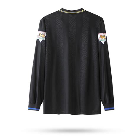 Manchester United 1993 95 Away Men Retro Jersey Long Sleeve Black