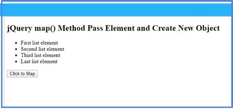 Jquery Map Method Create New Array From Elements