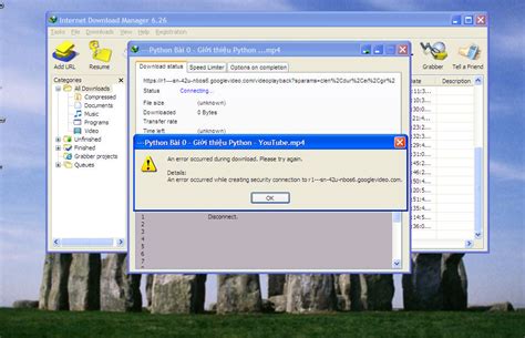 lỗi an error occured during download please try again trong idm randomq dạy nhau học