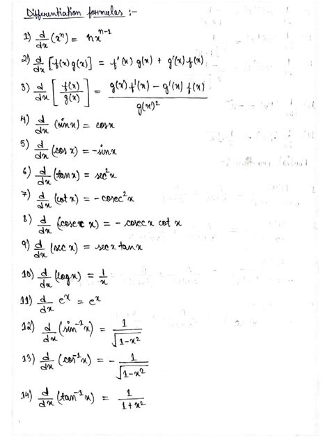 Mathematics Notes Pdf
